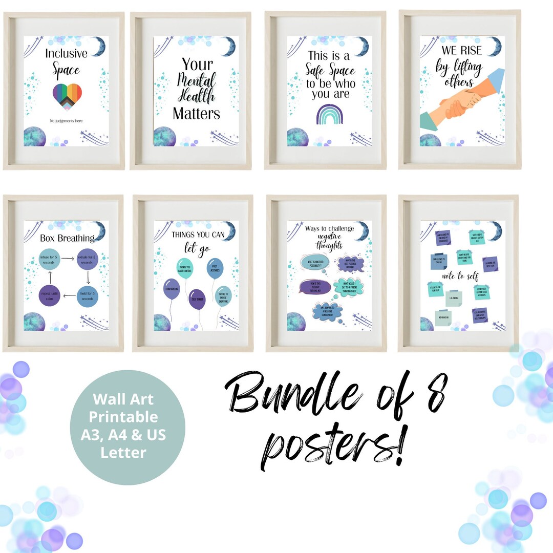 School Counselling Posters Planet Bundle - Counsellor Office Décor ...