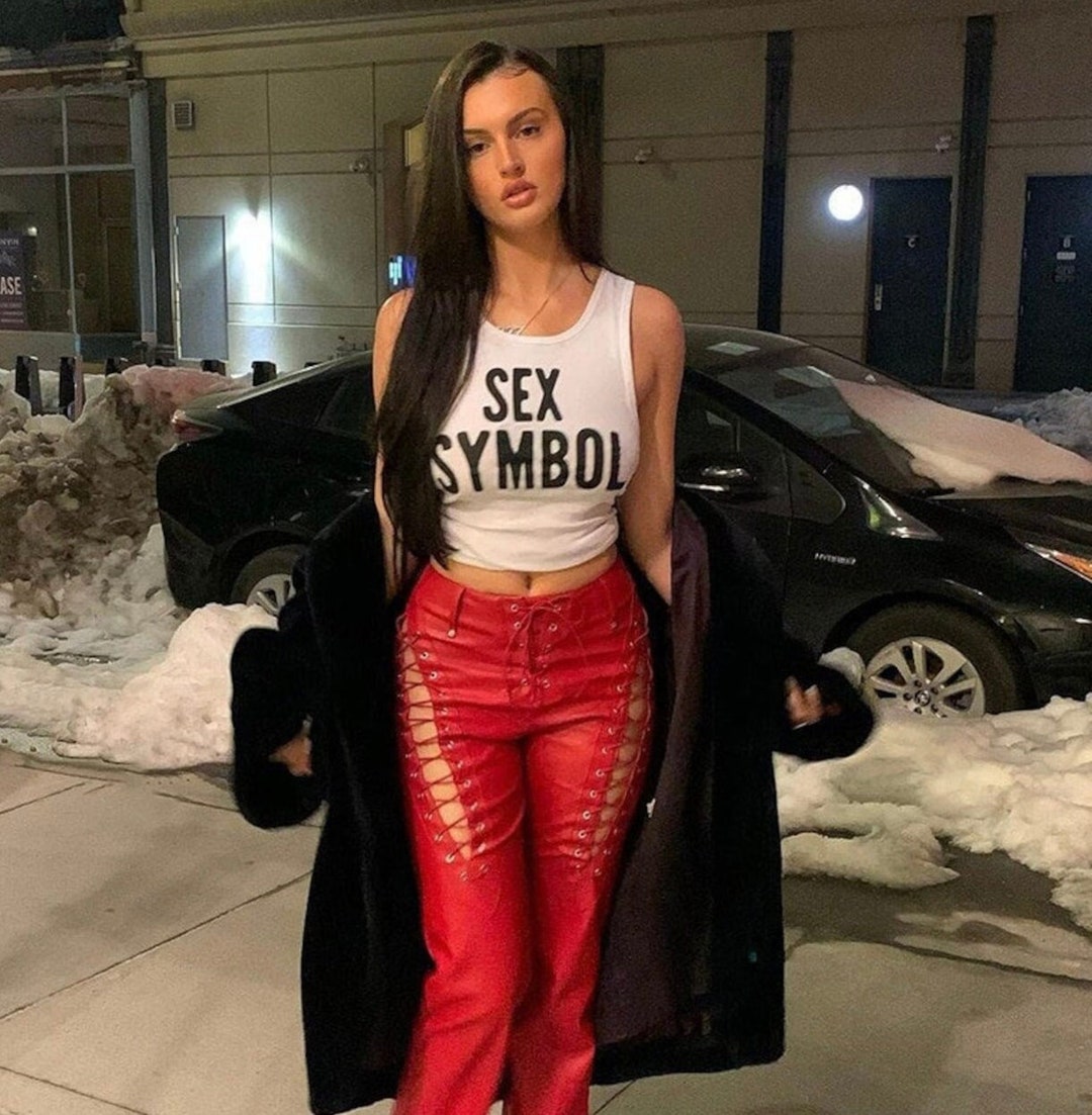 Sex Symbol Tank Top Sex Symbol Vest Aesthetic Y2k Trending Tank Top Pinterest 90s Vest Etsy