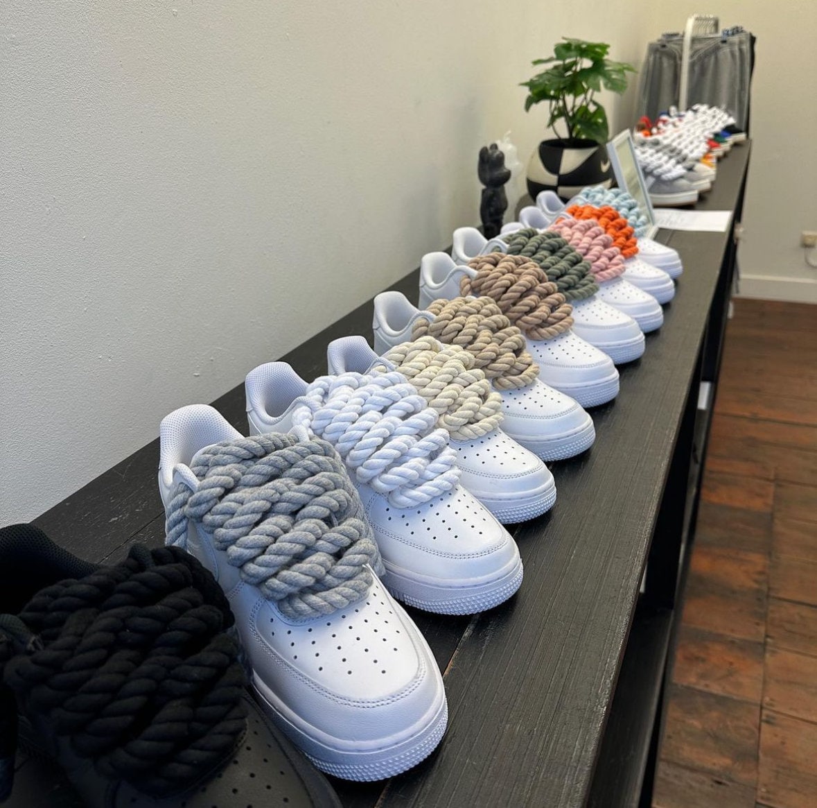 Air Force One Magma, Air Force 1 Custom, Orange Rope Laces, Handmade ...