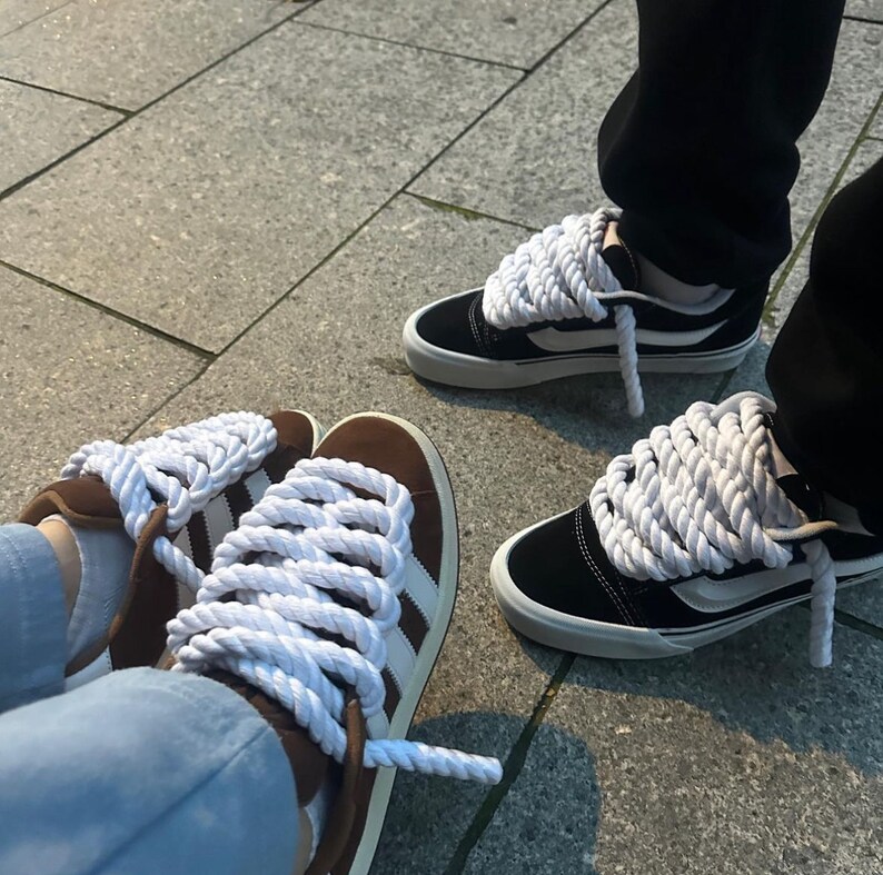 Campus 00 Custom Full Black, Black Rope Laces, Handmade - Etsy