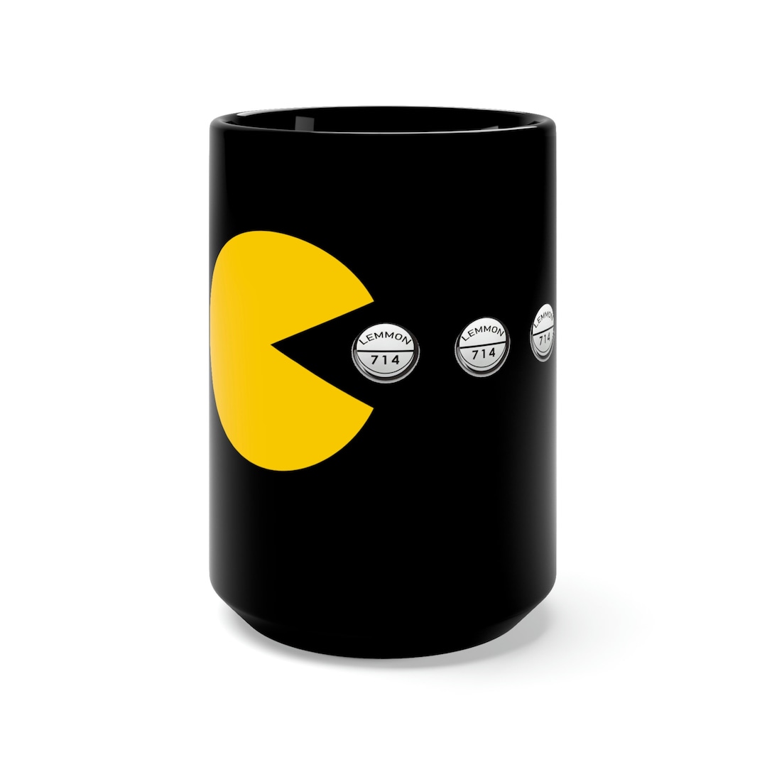 Retro Eighties Pacman Quaaludes Mug Black 15oz - Etsy