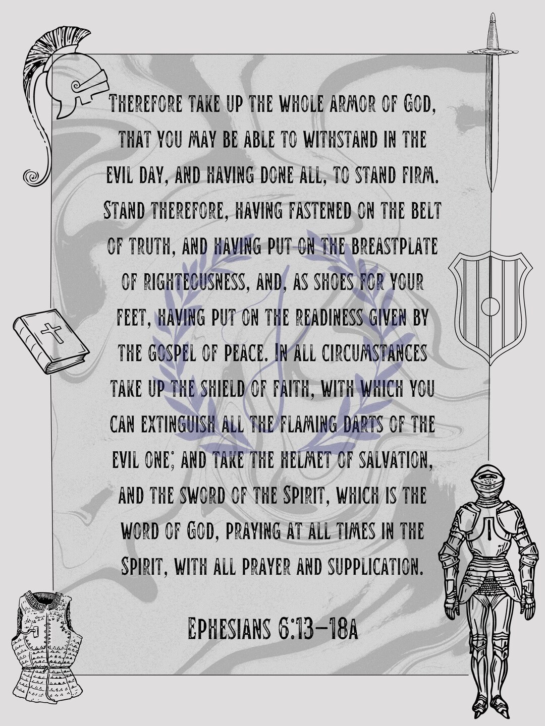 Armor of God Poster - Etsy
