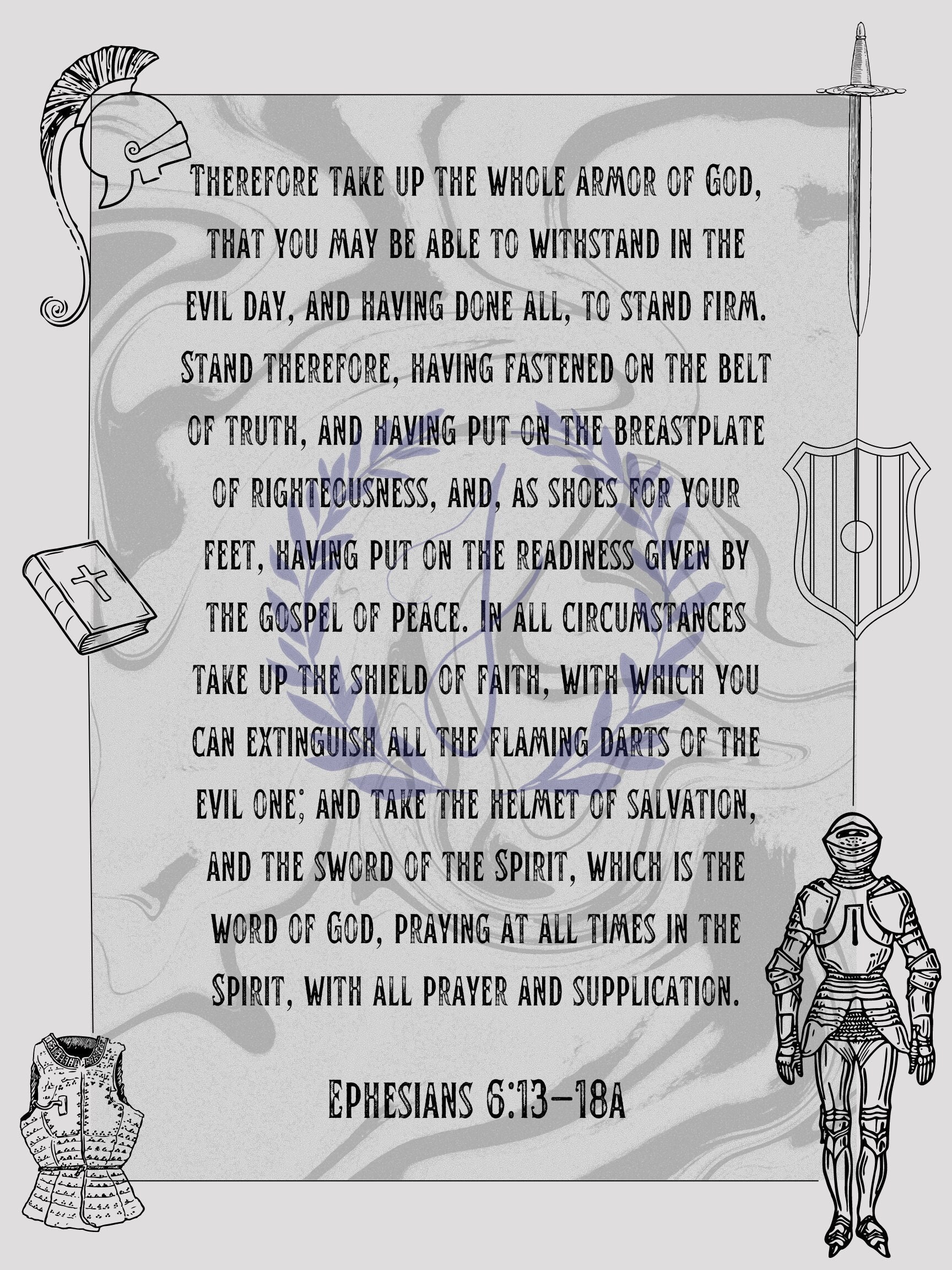 Armor of God Poster - Etsy