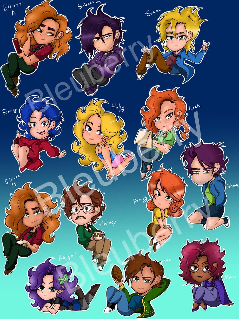 Stardew Valley Keychains alex, Shane, Abigail, Elliott, Sam, Sebastian ...