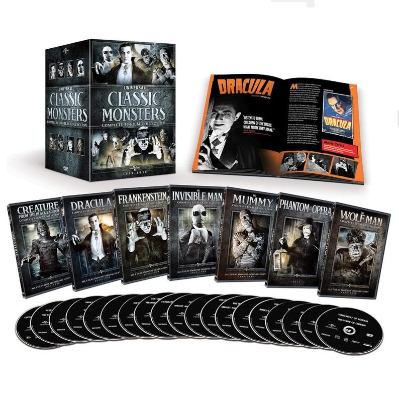 Classic Monsters 30-film DVD Collection – Universal Horror Movie Box ...
