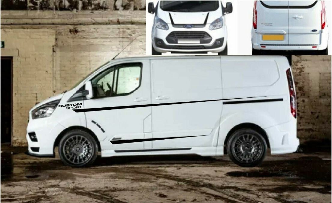 Fits Ford Transit Custom M Sport Vinyl Graphics Kit Stickers Side ...