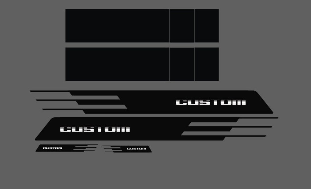 Fits Ford Transit Custom Bonnet Stripes and Wing Vinyl Graphics M Sport ...