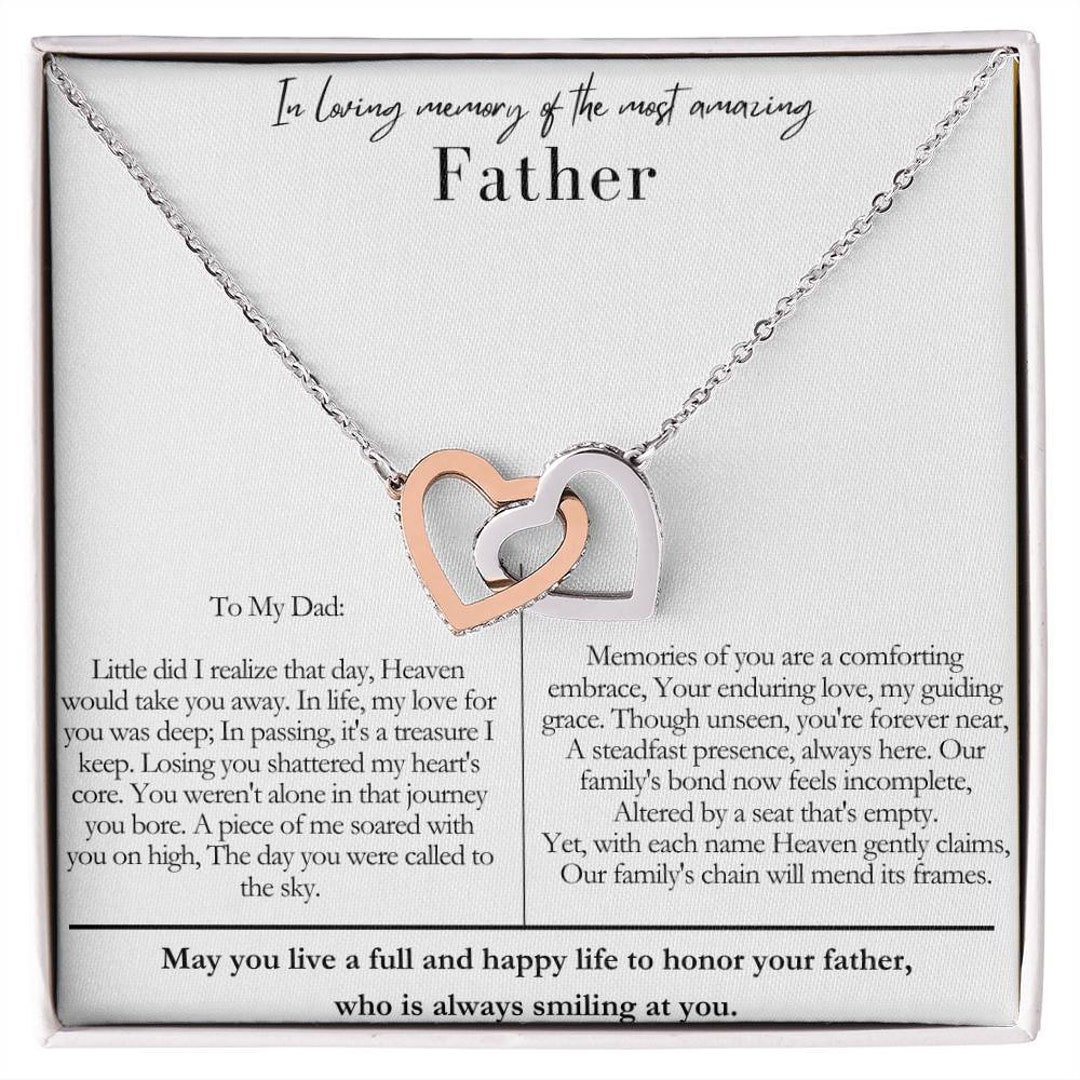 Sympathy Gift. Loss of Father Gift Necklace, Father Passed Away Gift ...