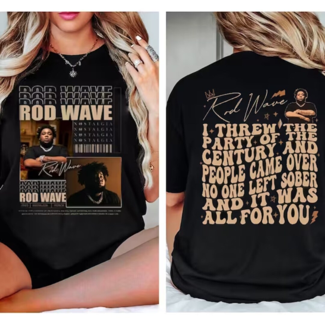 Retro Rod Wave Lyrics 2 Side Sweatshirt, Rod Wave Nostalgia Tour ...