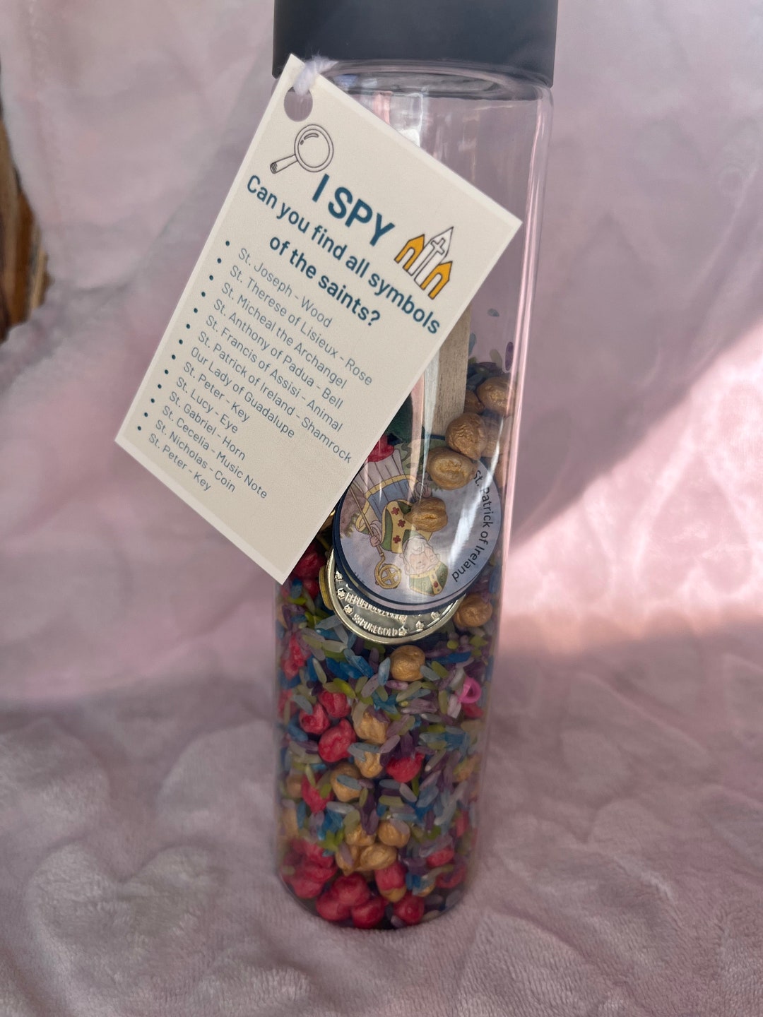 Saint Seek and Find Catholic Sensory Busy Bottle I Spy - Etsy