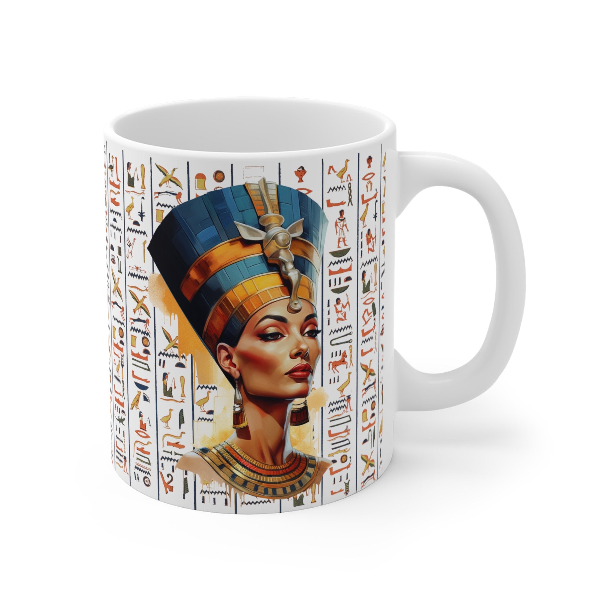 Queen Nefertiti Mug: Ancient Egyptian Art Mug Egyptian Queen - Etsy UK