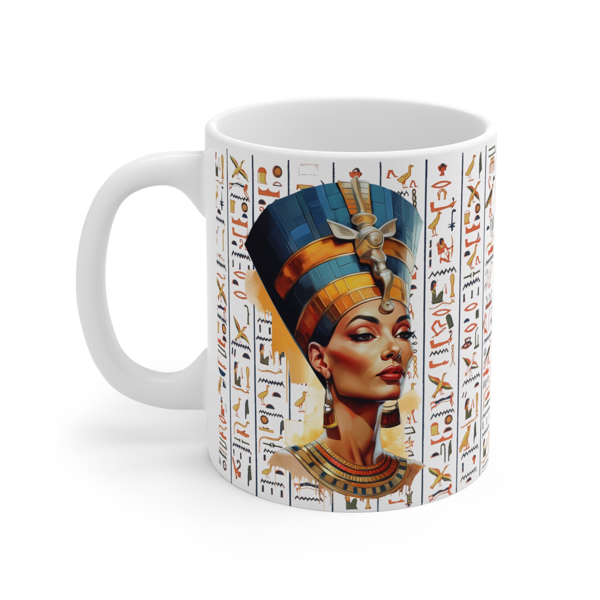 Queen Nefertiti Mug: Ancient Egyptian Art Mug Egyptian Queen - Etsy UK