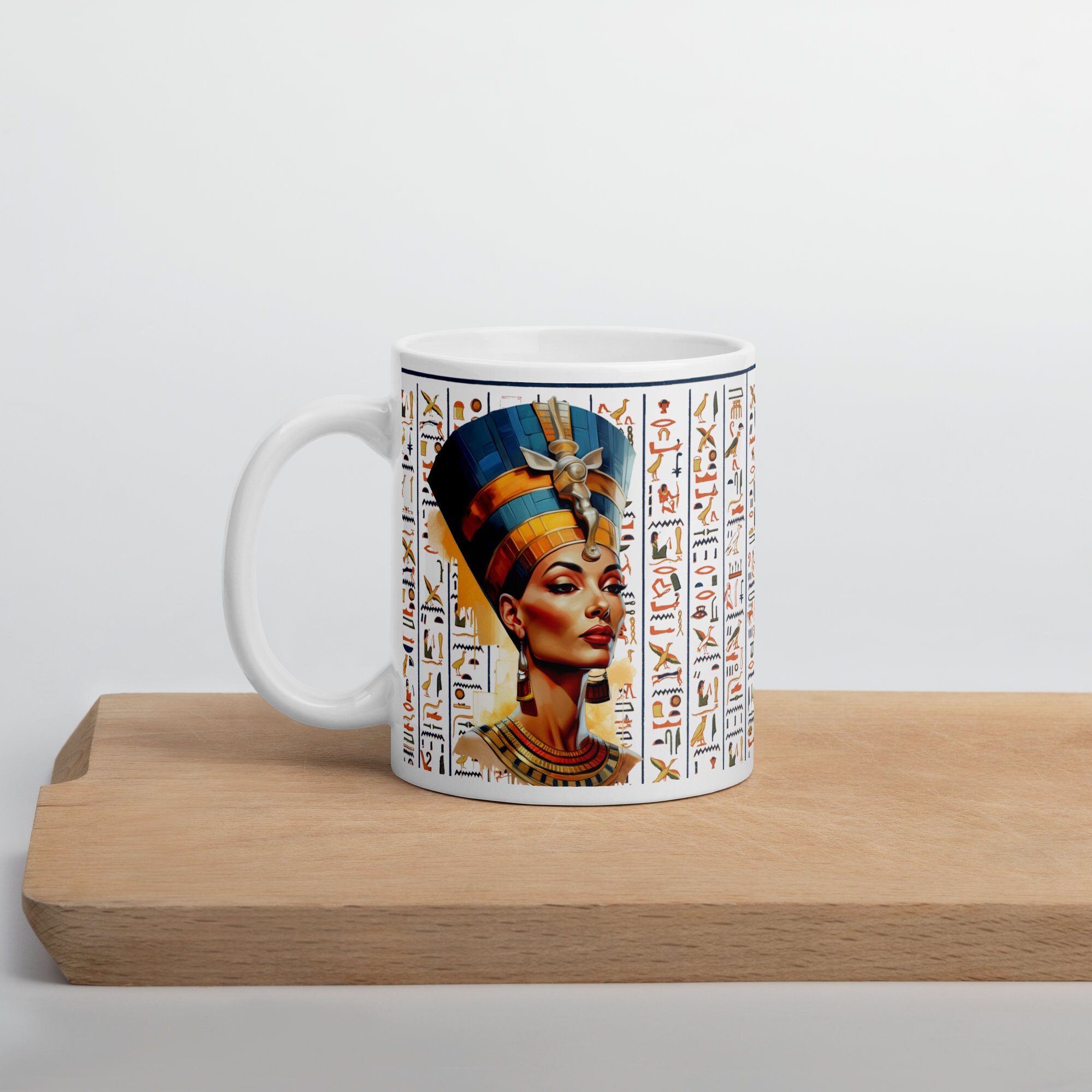 Queen Nefertiti Mug: Ancient Egyptian Art Mug Egyptian Queen - Etsy UK