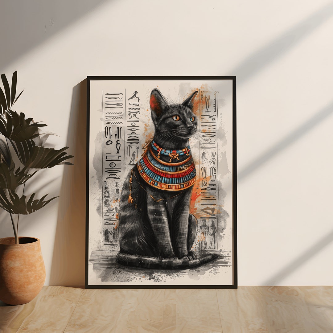 Bastet Poster: Ancient Egyptian Art Posters | Goddess of Home and ...