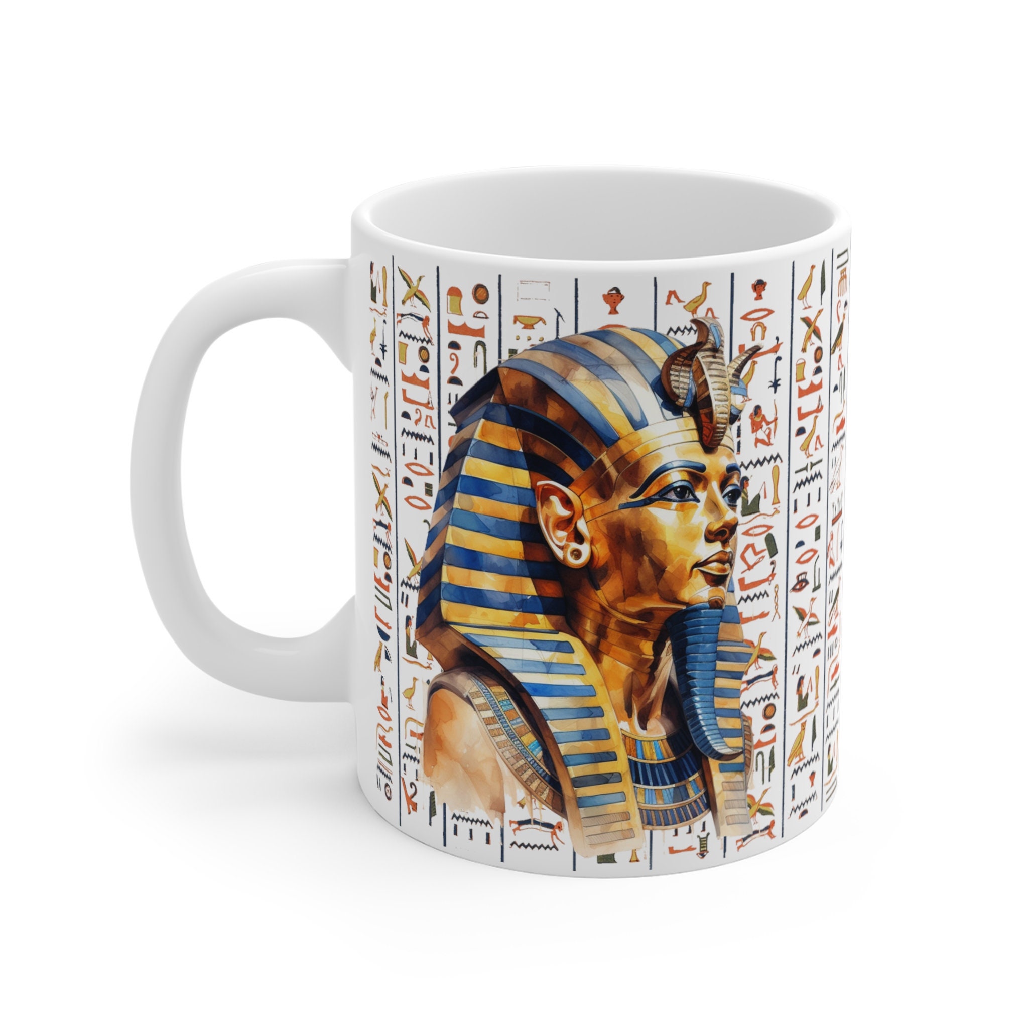 King Tut Mug: Ancient Egyptian Art Mug Ancient Egypt Power Symbol ...