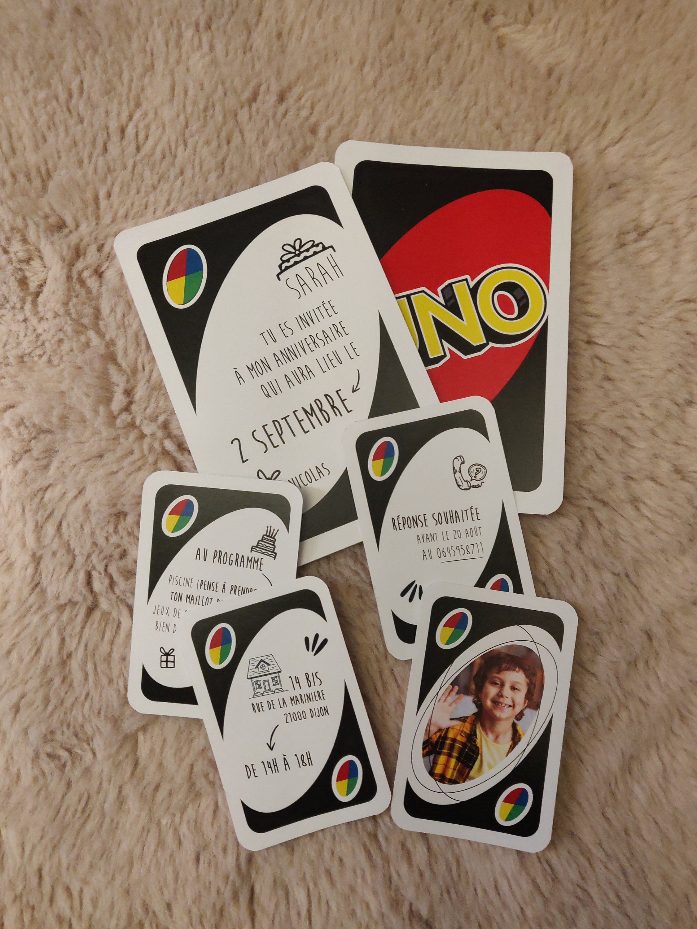 Carte invitation anniversaire UNO - invitation originale et ludique ...