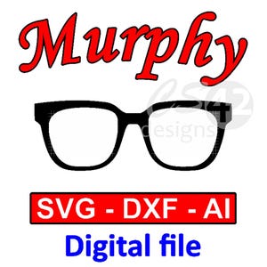 Murphy Topper SVG Dxf AI File - Digital Download for Magnetic Eyewear ...