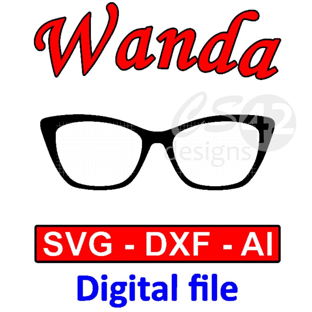 Wanda Topper SVG Dxf AI File - Digital Download for Magnetic Eyewear ...