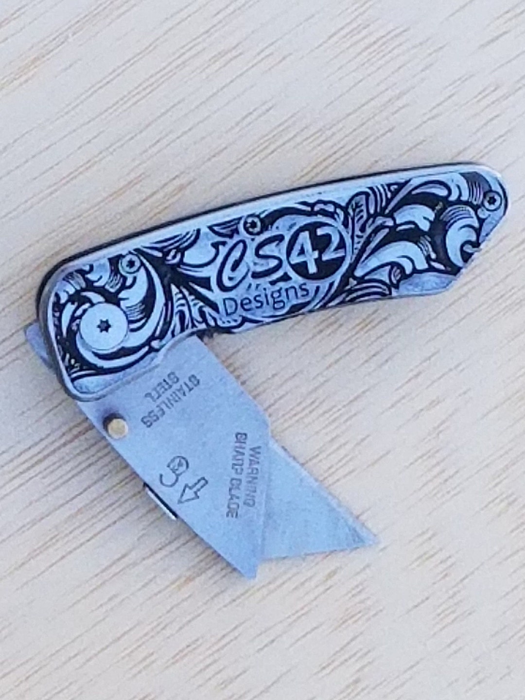 Personalized Folding Stainless Knife - Custom Engraved Name With ...