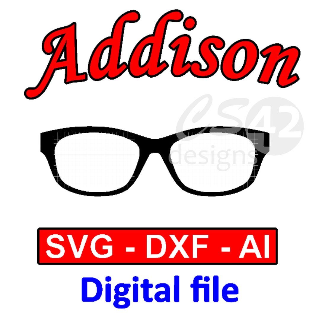 ADDISON Topper SVG Dxf AI File - Digital Download for Magnetic Eyewear ...