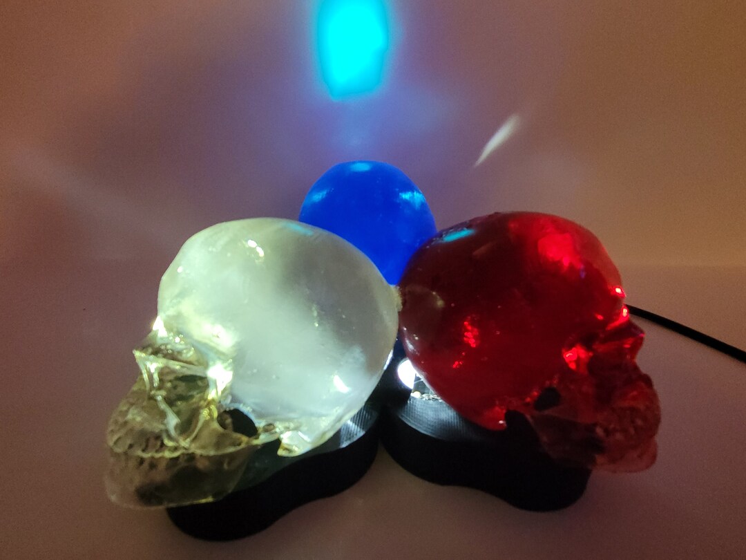 3d Printed Crystal Skulls USB Powered One of a Kind - Etsy
