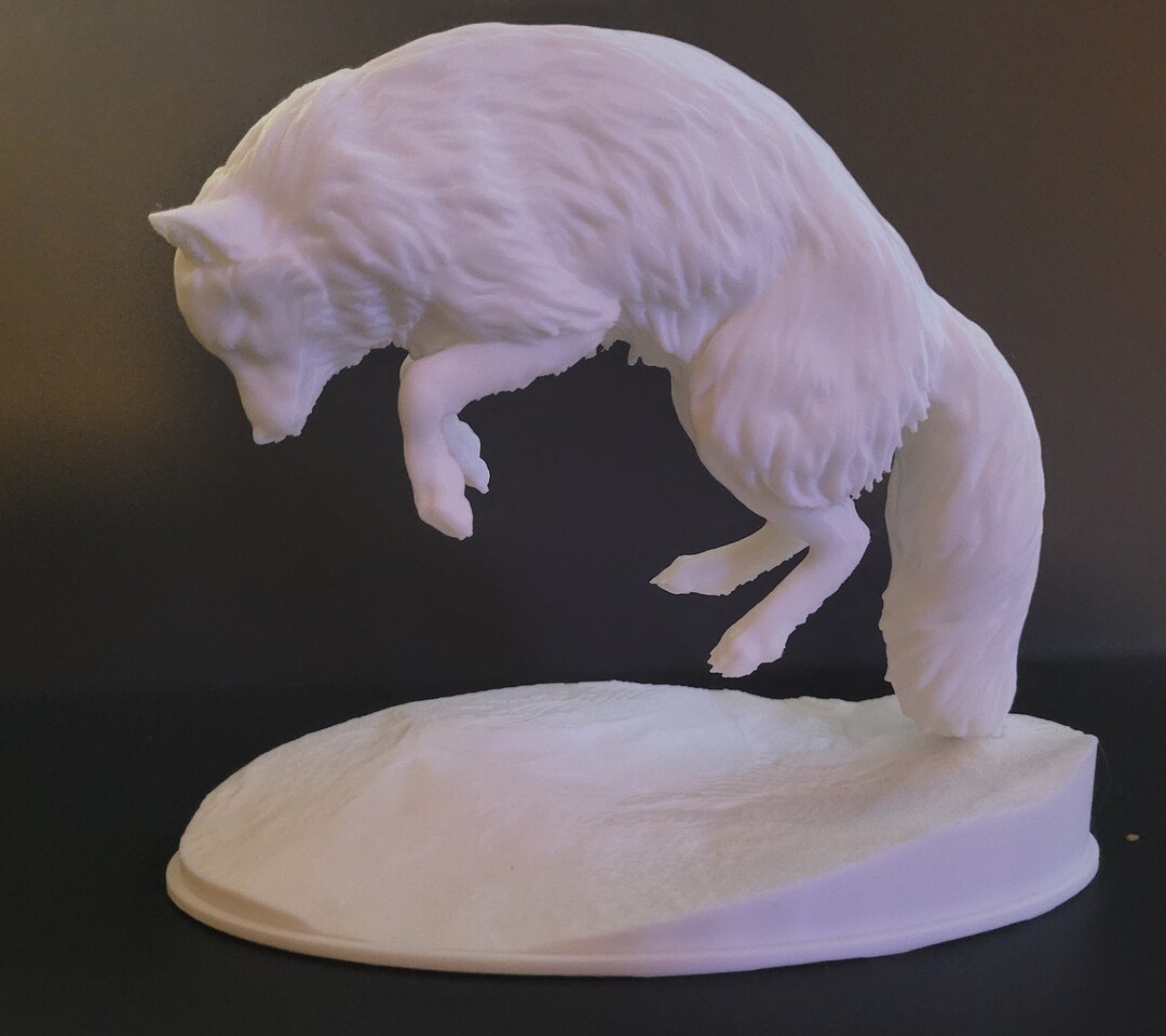 Dynamic Wolf Hunt 3D Printed Sculpture - Captivating Wildlife Art - Etsy