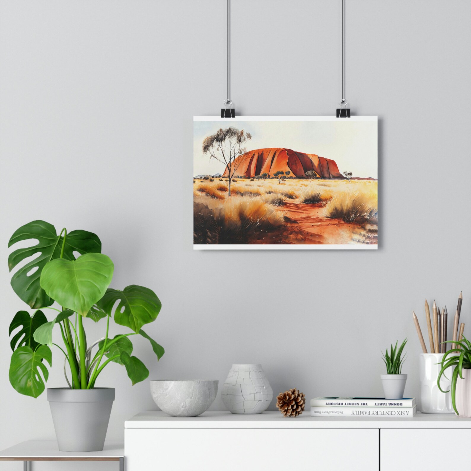 Uluru (ayers Rock), Museum-quality Giclée Art Print, Watercolor ...