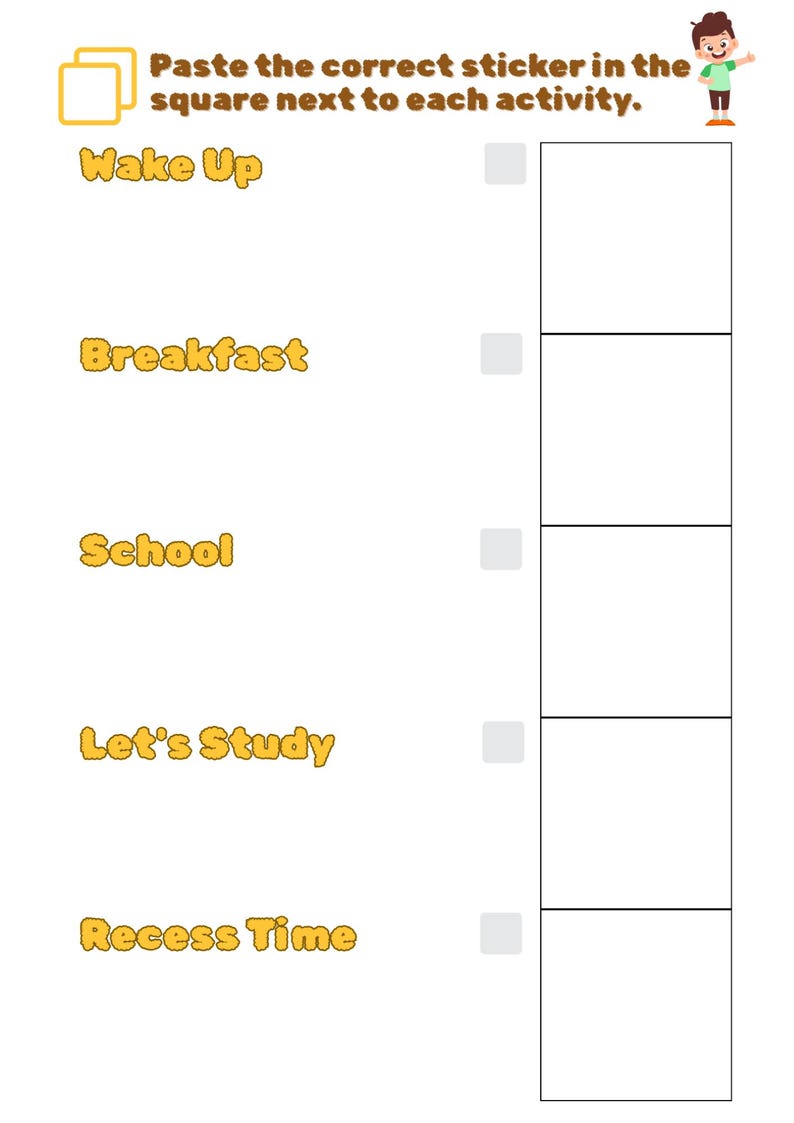 Daily Routine Stickers for Kids | Educational Planner for School & Home ...