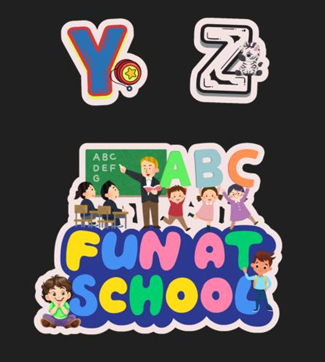 ABC Alphabet Learning Stickers for Kids | A to Z Educational Stickers ...