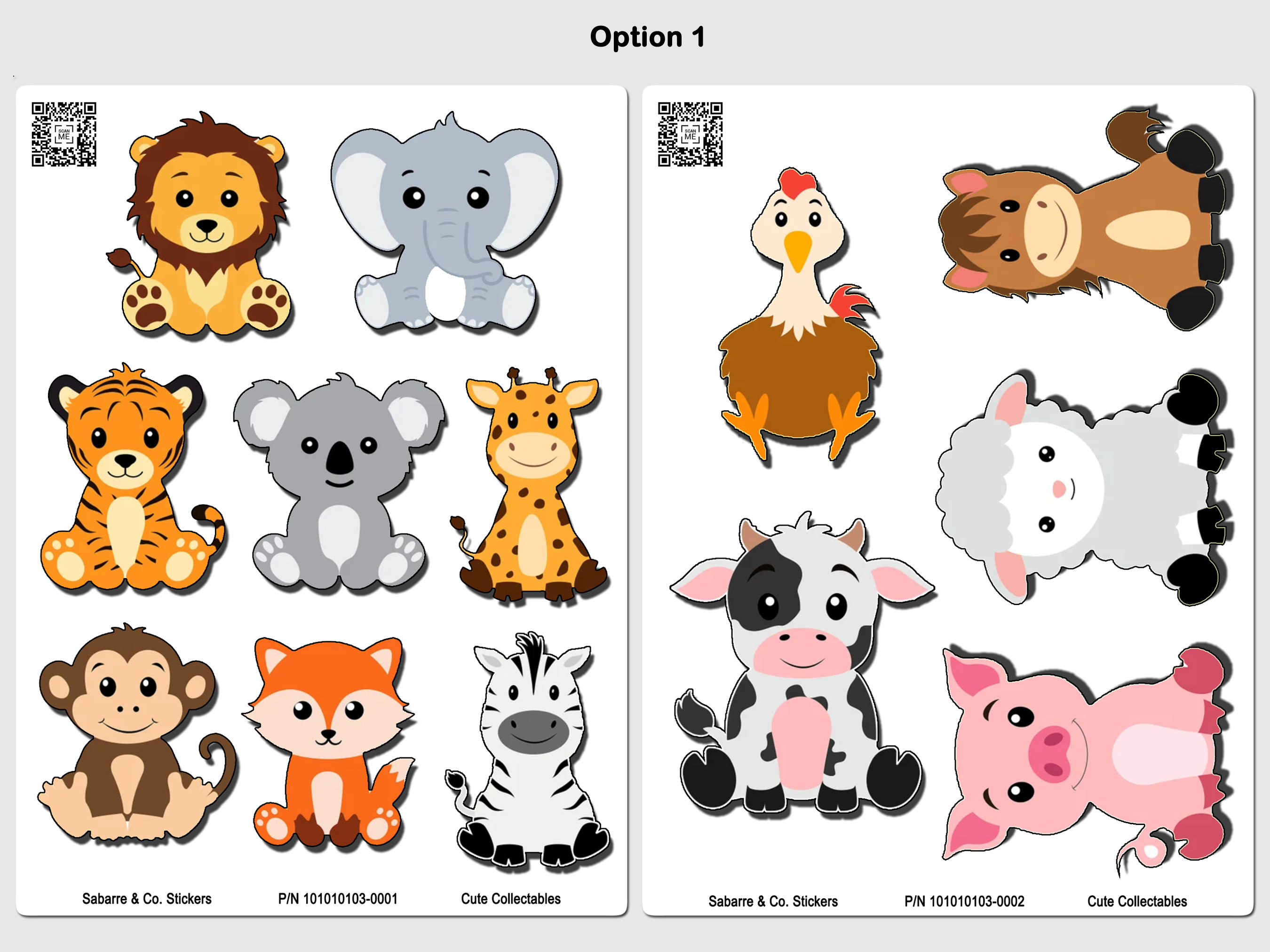 Kawaii Animal Stickers Cute Animal Collectibles Sticker - Etsy