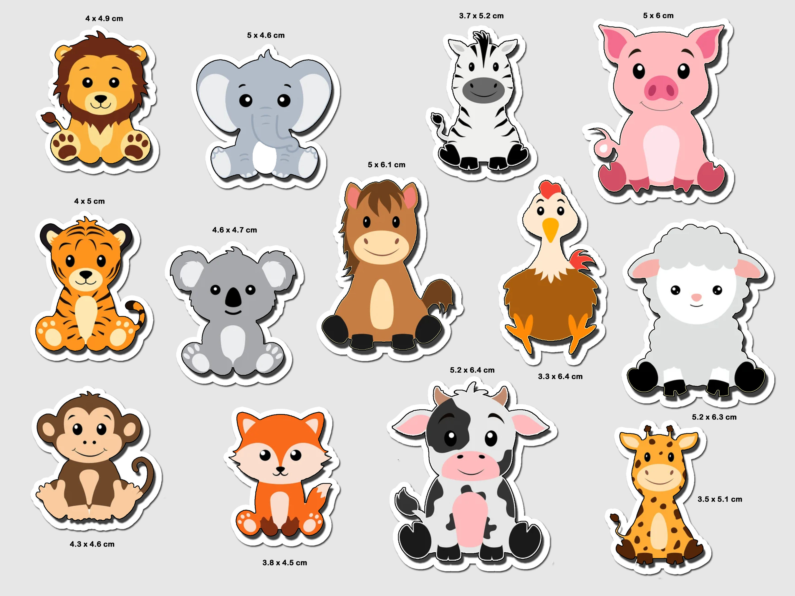 Kawaii Animal Stickers Cute Animal Collectibles Sticker - Etsy