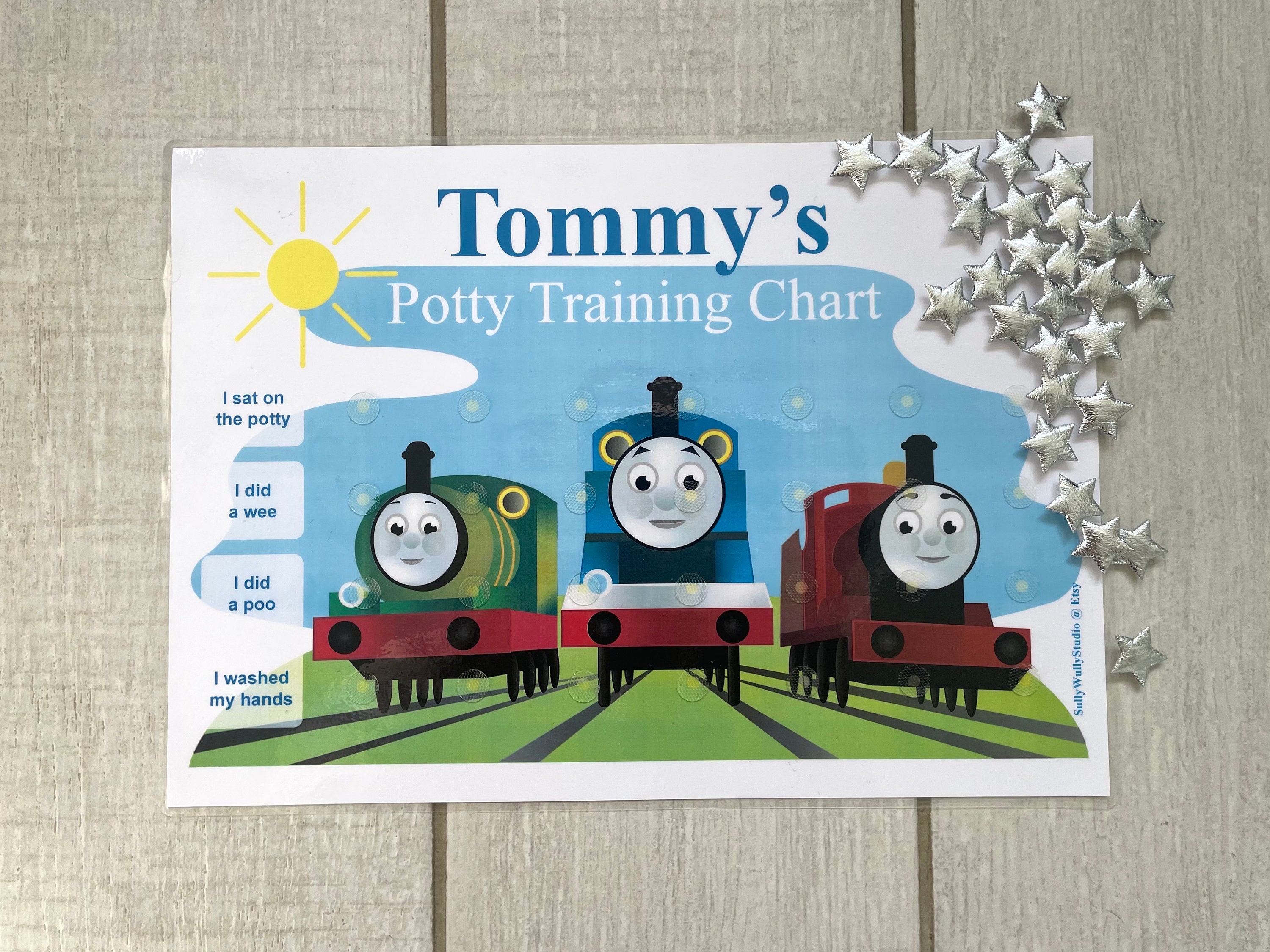 Thomas the Tank Engine & Friends Potty Training Chart With Velcro Star ...