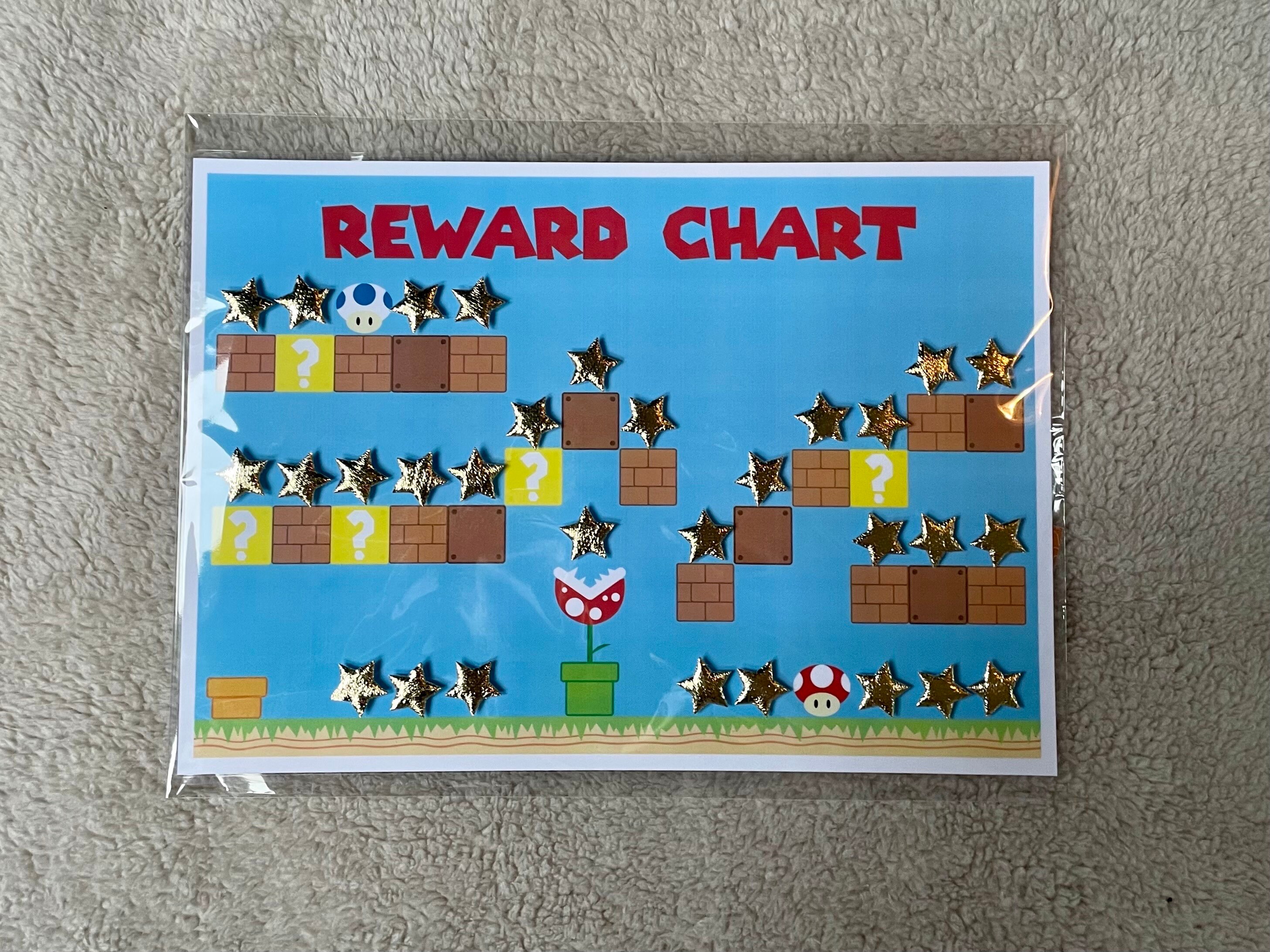 Super Mario Gaming Rewards Chart With Velcro Star Rewards NOT - Etsy
