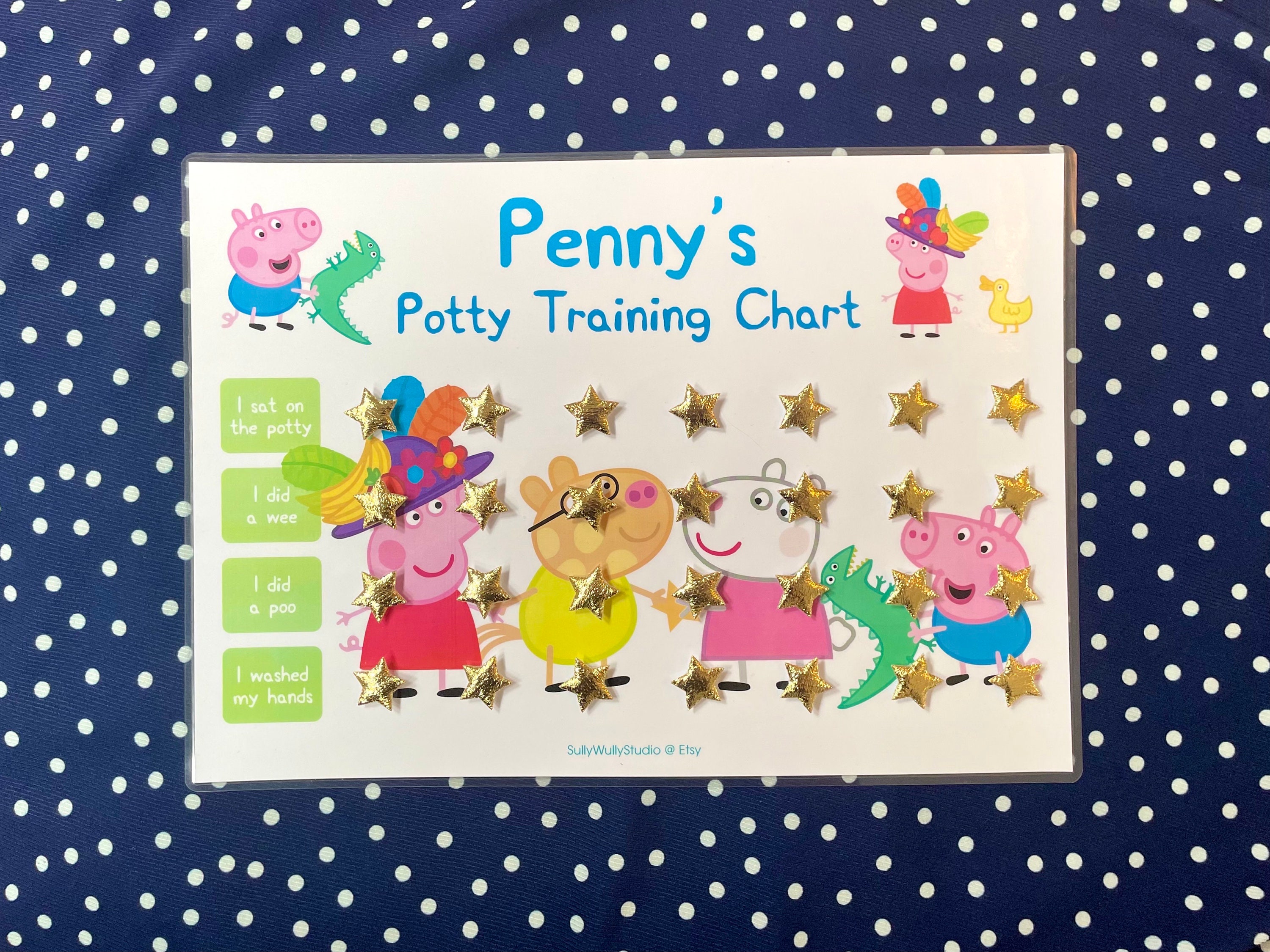 Peppa Pig Potty Training Chart With Velcro Star Rewards no - Etsy UK