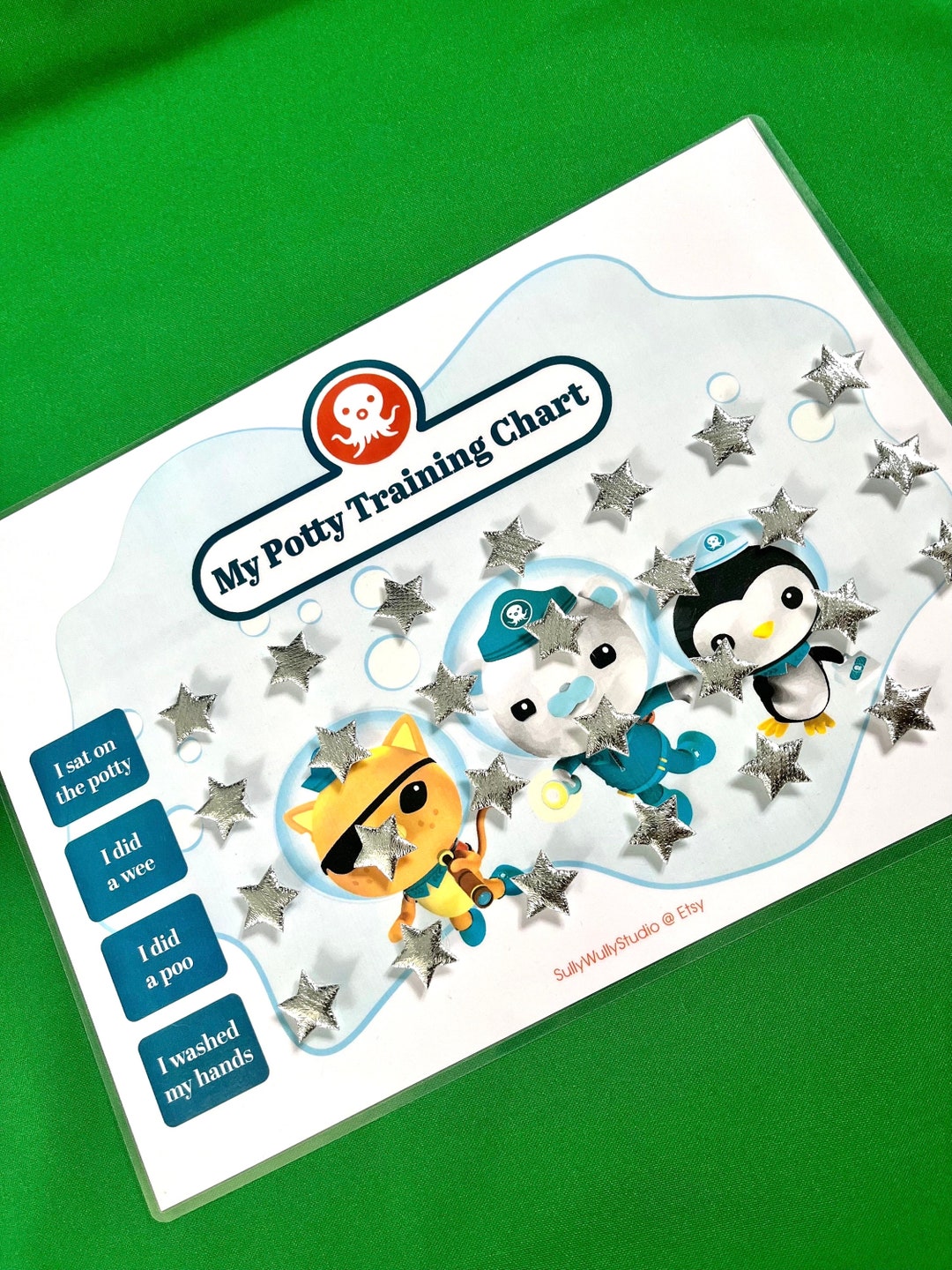 Octonauts Potty Training Chart With Velcro Star Rewards Reusable - Etsy ...