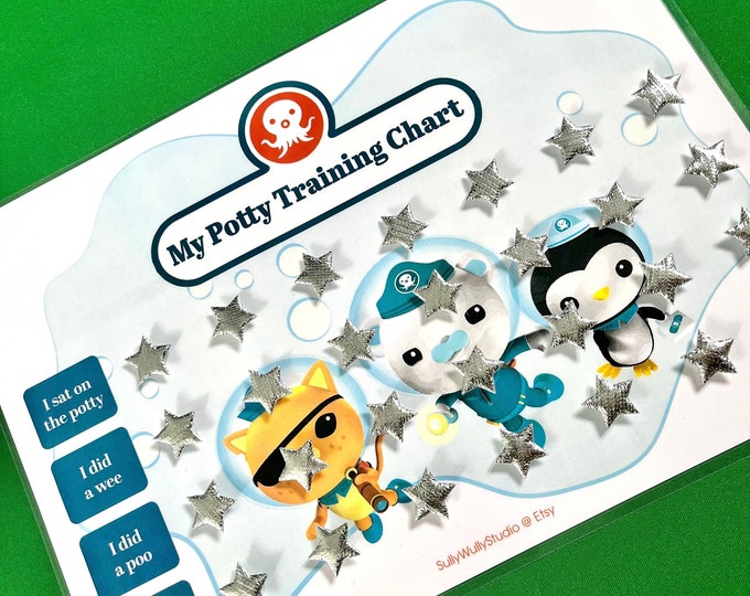 Octonauts Potty Training Chart With Velcro Star Rewards Reusable - Etsy