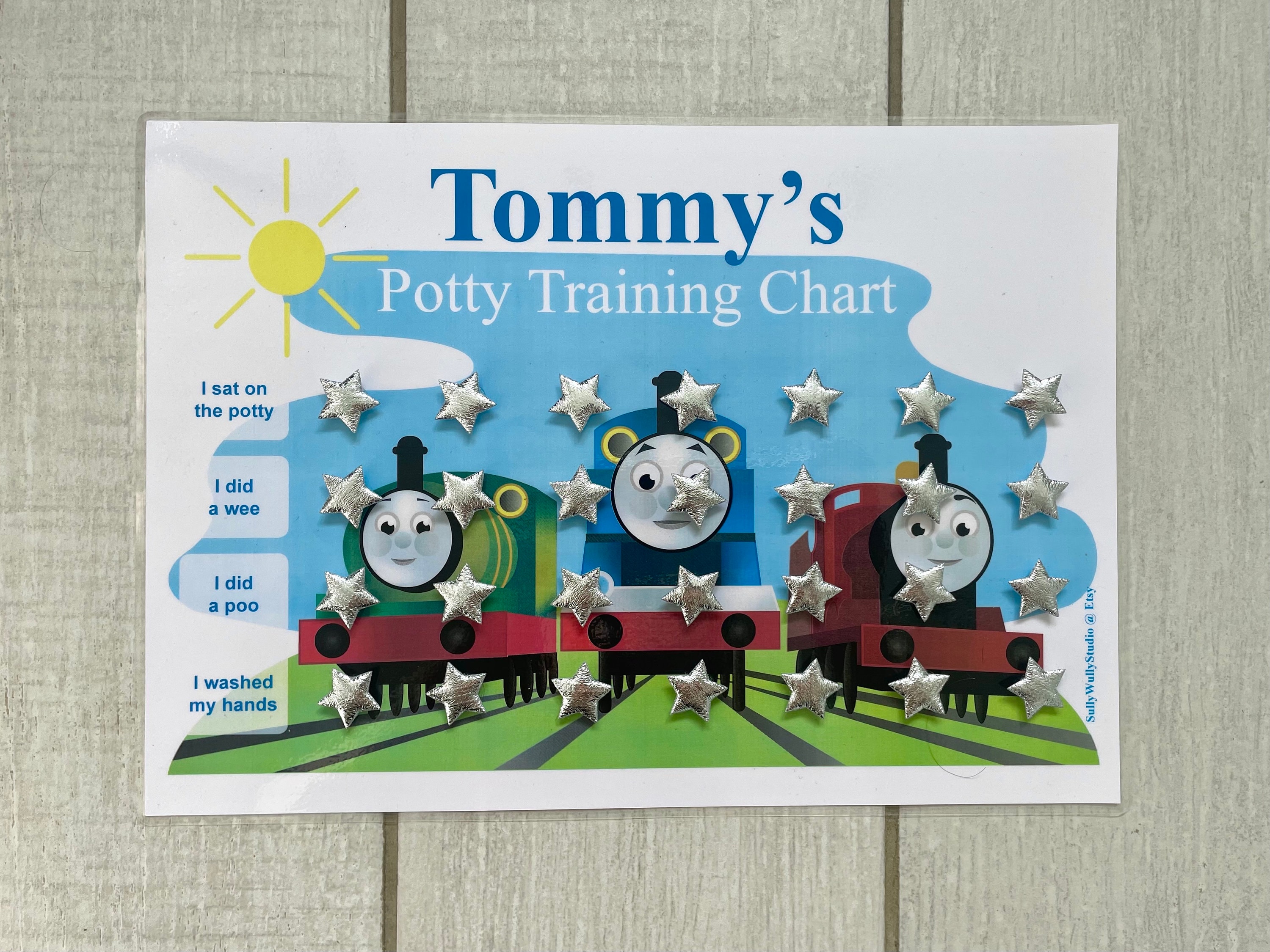 Thomas the Tank Engine & Friends Potty Training Chart With Velcro Star ...