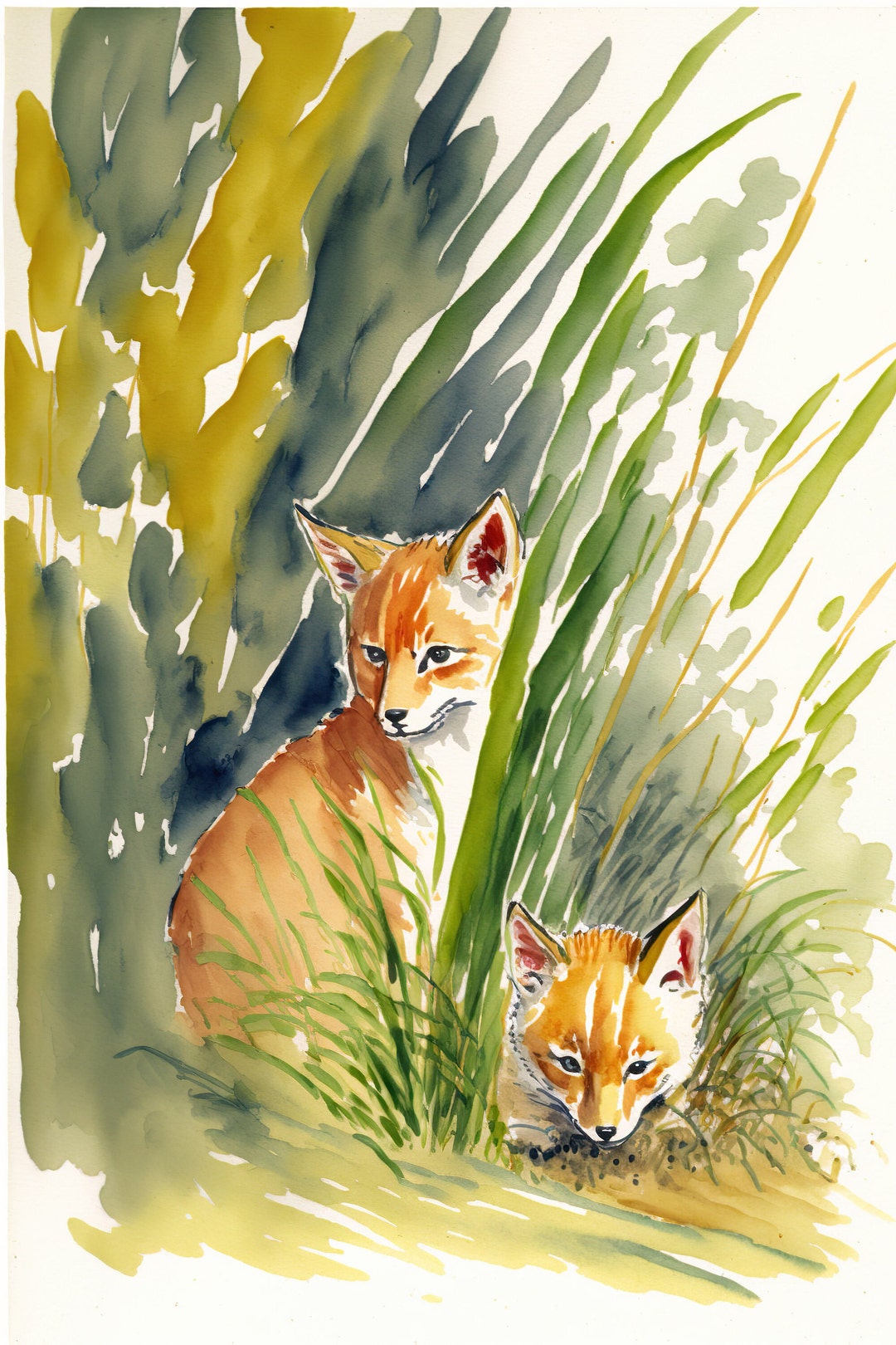 Custom Fox Portrait Pet Art Pet Digital Painting Fox Drawing Pet Print ...