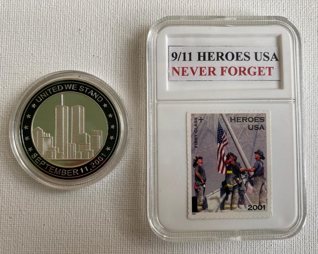9/11 Commemorative Coin & 2001 Heroes Stamp – Tribute to American ...