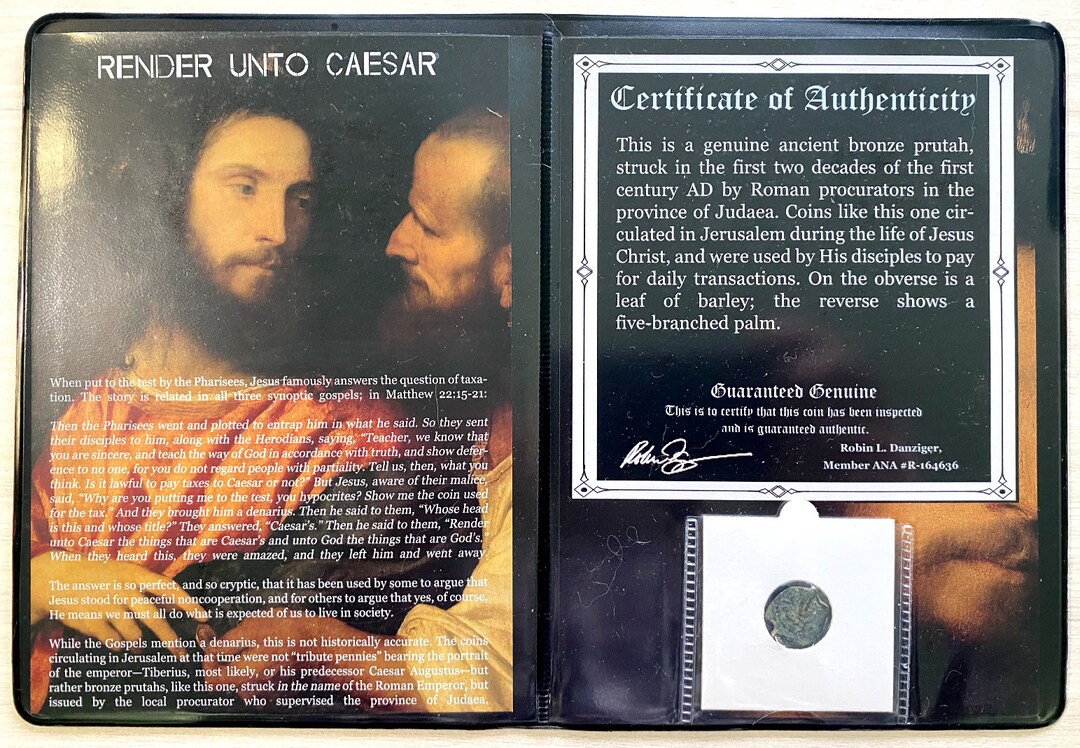 Render Unto Caesar : Judaean Coins of Augustus COA and History and ...