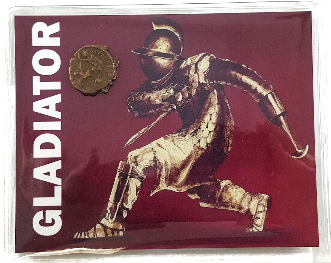 Roman Gladiator Coin : Roman Bronze Coin COA and History and Holder and ...
