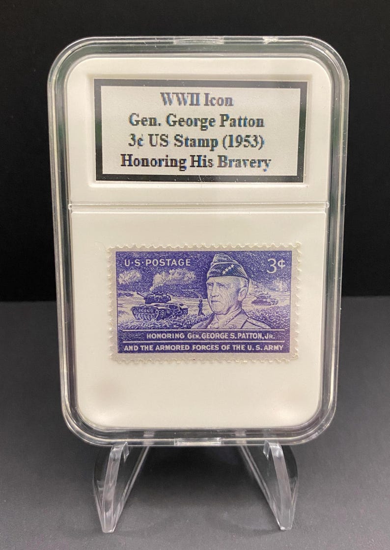 WWII Icon Gen. George Patton – 3 Cents US Stamp (1953) – Honoring His ...