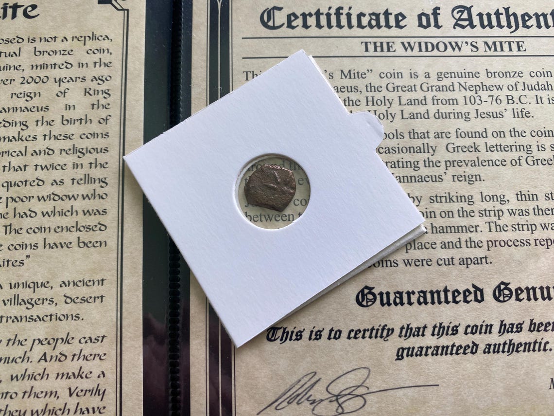 Widow’s Mite Ancient Bronze Coin of Alexander 100 BCE COA and History ...