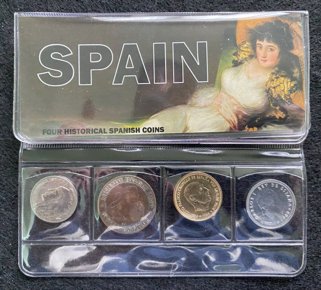 SPAIN : Four Historical Spanish Coins COA & Album Included - Etsy