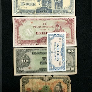 World War II Japanese Invasion Money in Album COA and History - Etsy