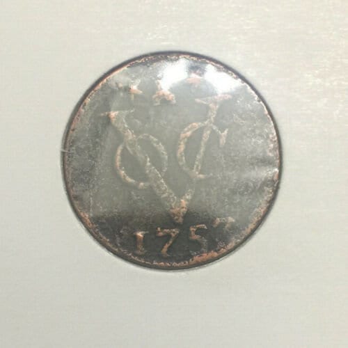 First New York Penny VOC Copper Coin 1700s COA & History and Holder and ...