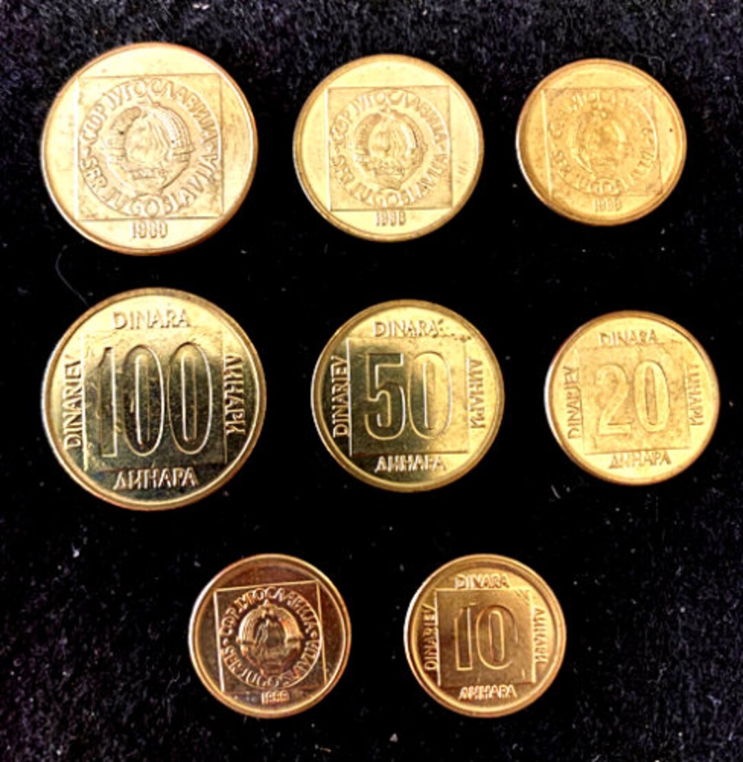 Yugoslavia 4 Coins Set 10, 20, 50, 100 Dinara UNC Year 1980s World ...