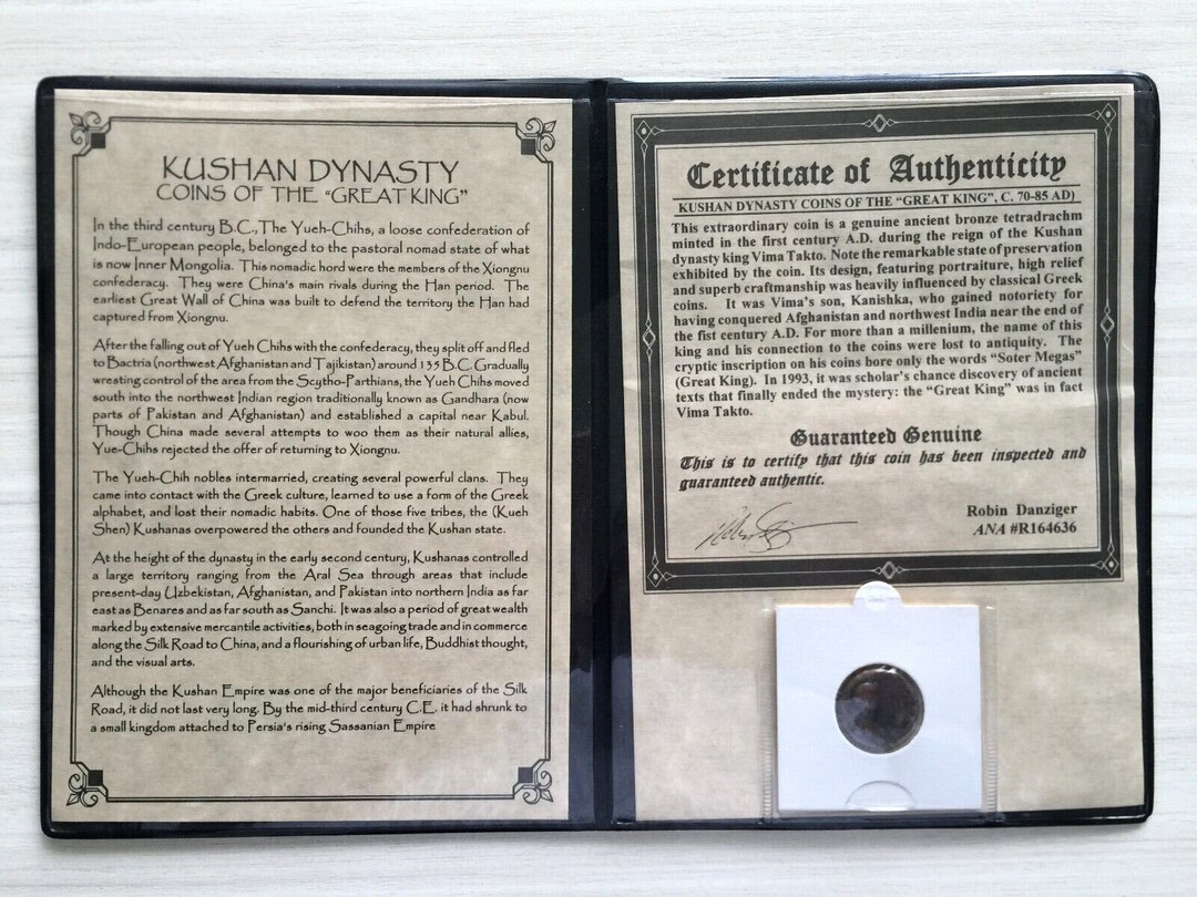 King Vima Takto Soter Megas Kushan India Empire Tetradrachm Coin C.70 ...