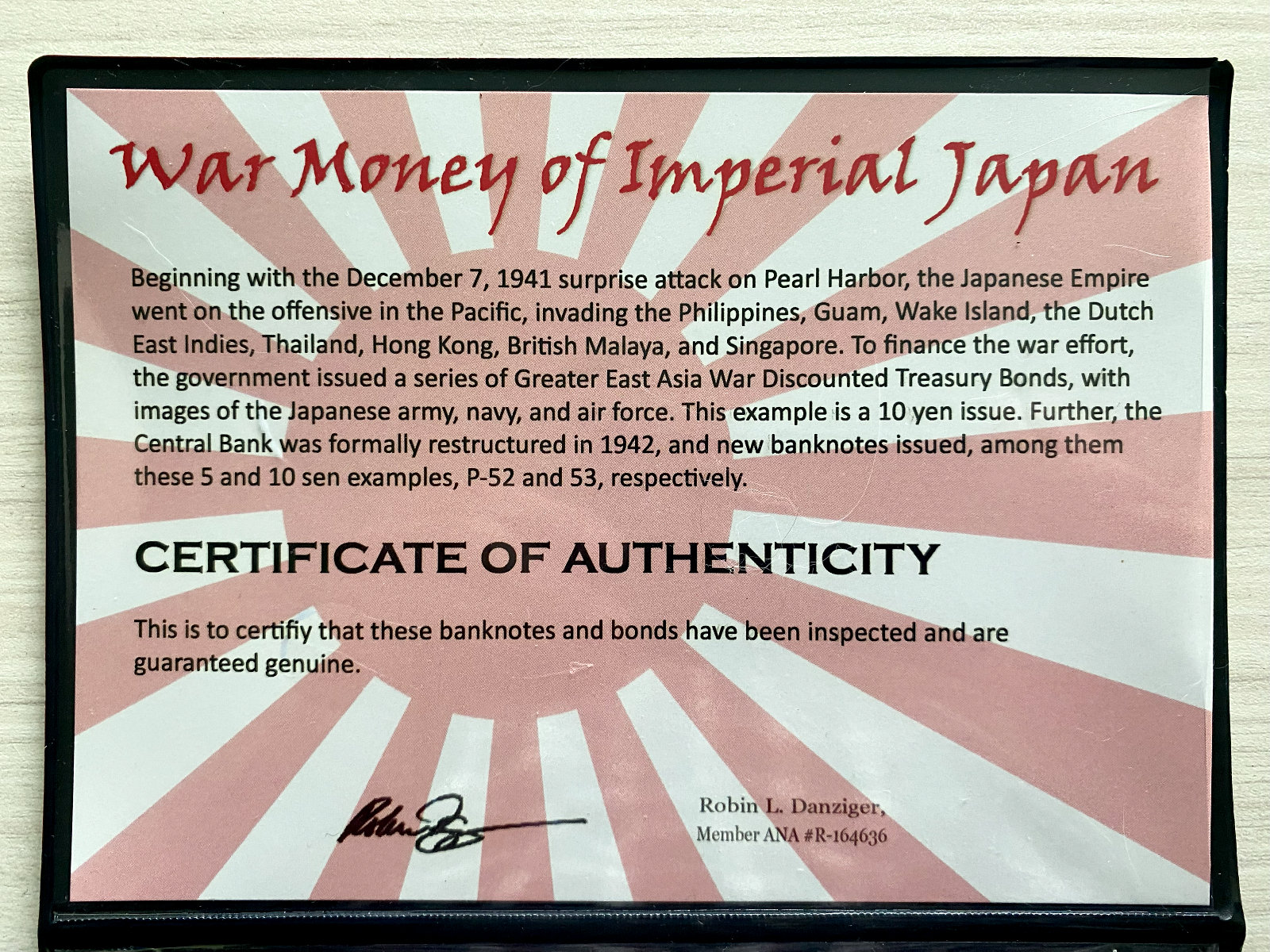 War Money of Imperial Japan 2 Banknotes & 1 East Asia War Discounted ...