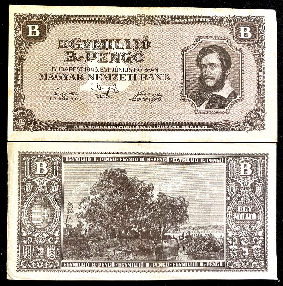 Hungary 1 Million B Pengo 1946 P-134 Circulated Fine World Paper Money ...